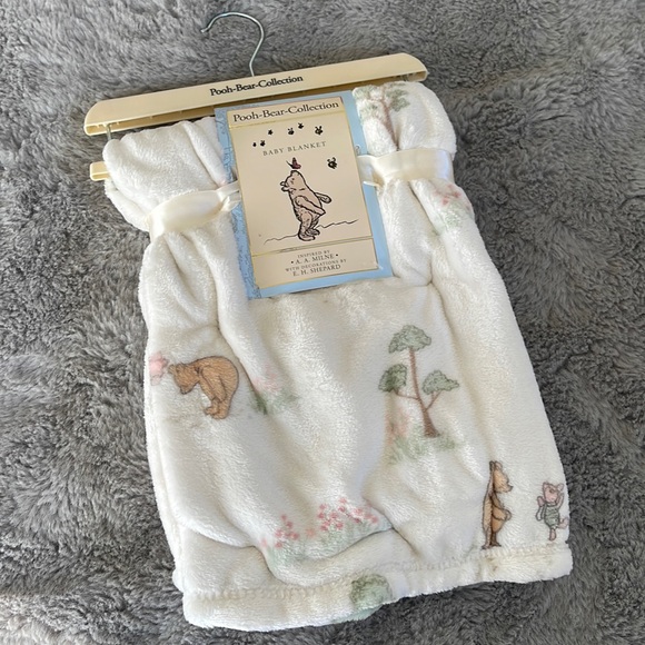 Disney | Other | Pooh Bear Collection Plush Baby Blanket Baby Shoer ...